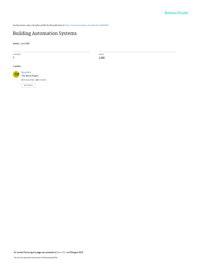 Building Automation Systems P | PDF | Building Automation | Reliability Engineering