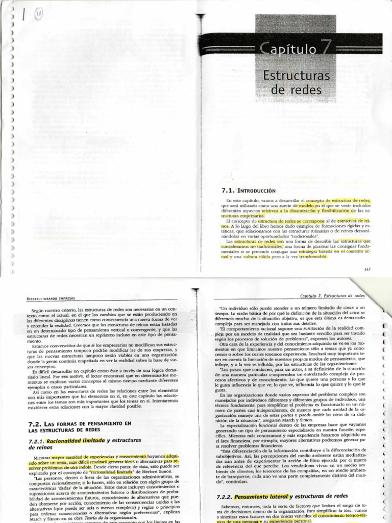 Unid II - #9 Cap7. Estructuras de Redes | PDF