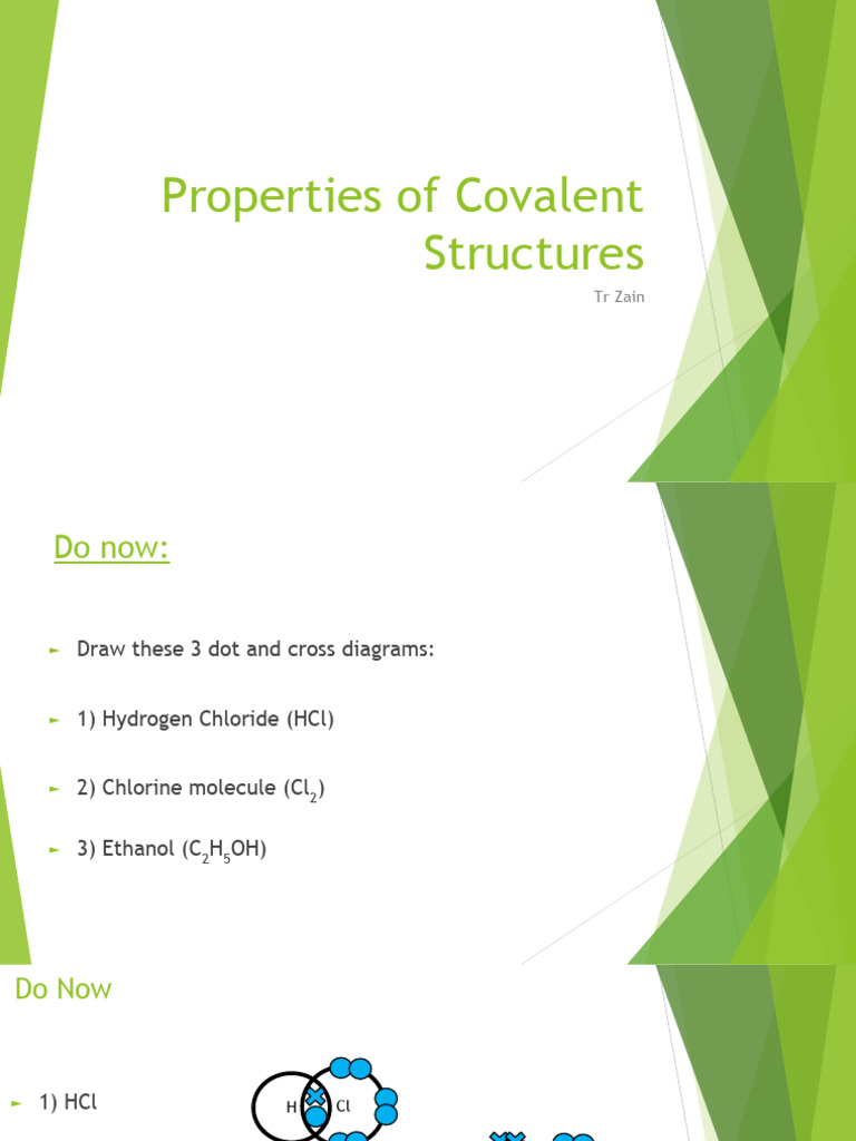 Types and Properties of Covalent Structures (Year 9.10 CAIE) | PDF ...