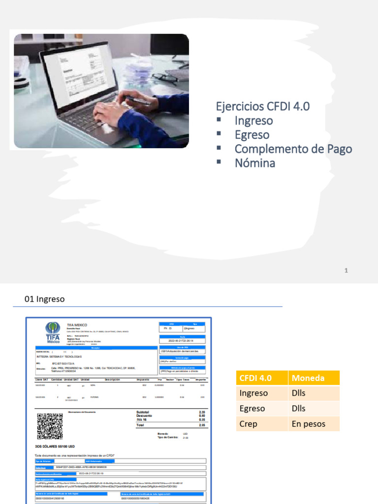 002 Ejercicios de Cfdi Comp 0724 | PDF | Negocios | Derecho