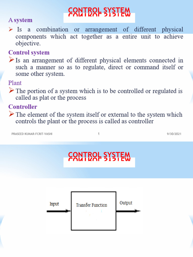 Control System | PDF | Control Theory | Laplace Transform