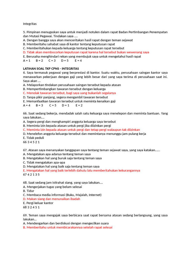 TKP Integritas | PDF