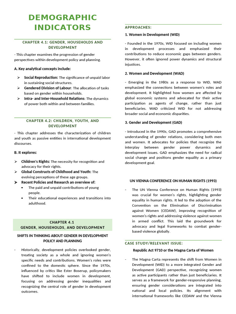 GEO - Demographic Indicators | PDF | Woman | Family