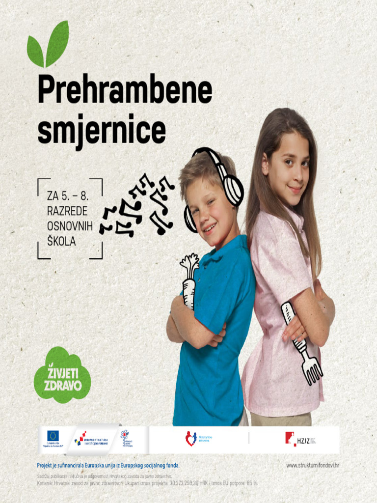 Prehrambene Smjernice Od 5. 8. Razred OŠ | PDF