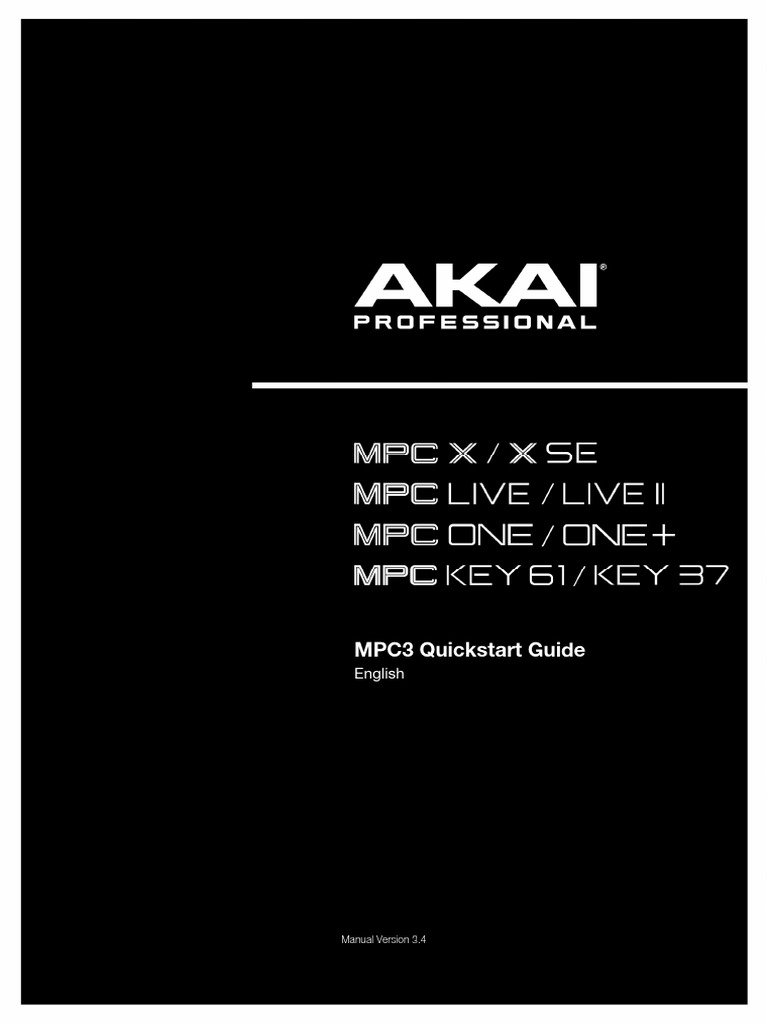 MPC Standalone OS - v3.4 - Quickstart Guide | PDF | Computer Keyboard | Icon (Computing)
