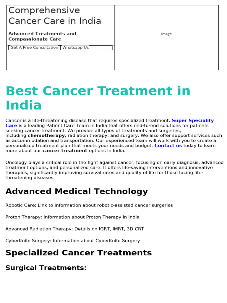 Comprehensive Cancer Care in India (Page Website-1) | PDF | Cancer ...