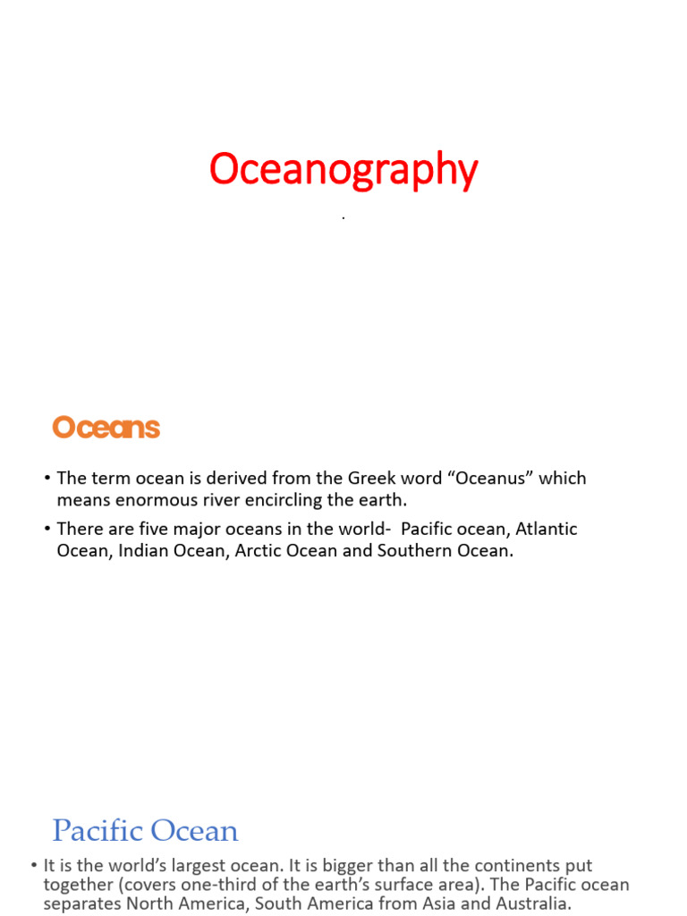 Oceanography | PDF | Continental Shelf | Oceans