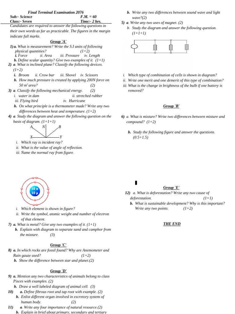 Class 7 Science | PDF | Force | Physics
