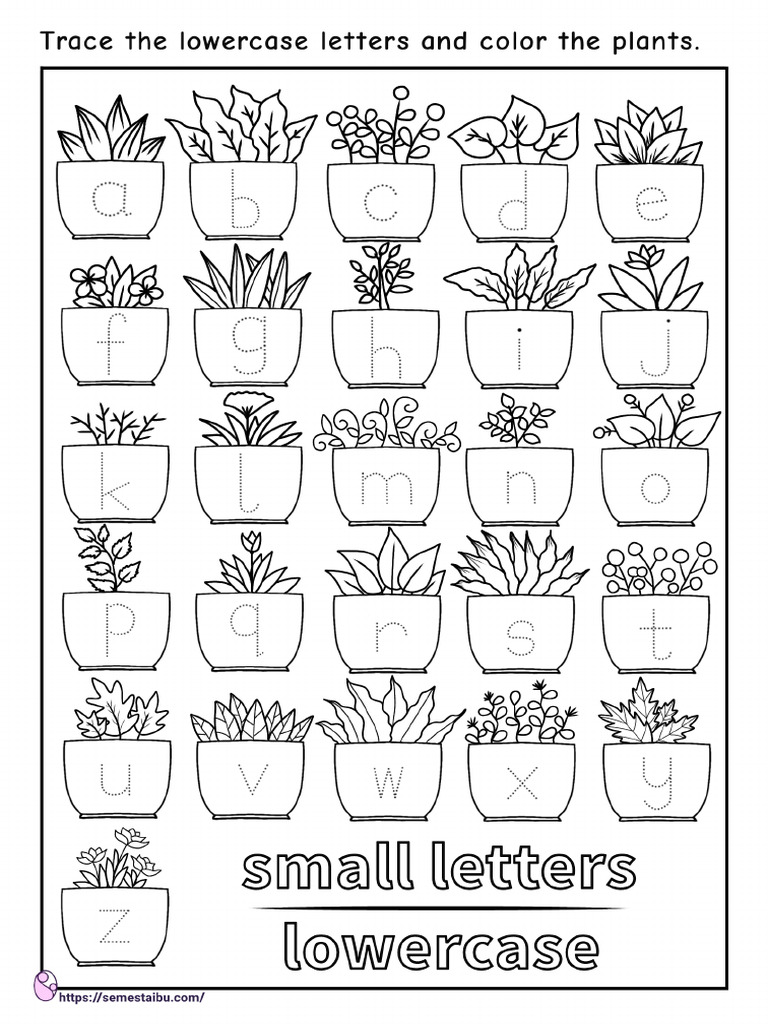 Trace The Lowercase Lettters Plants | PDF