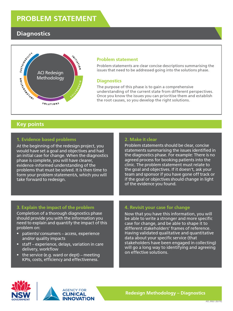 Diagnostics Problem Statement | PDF | Methodology | Cognition