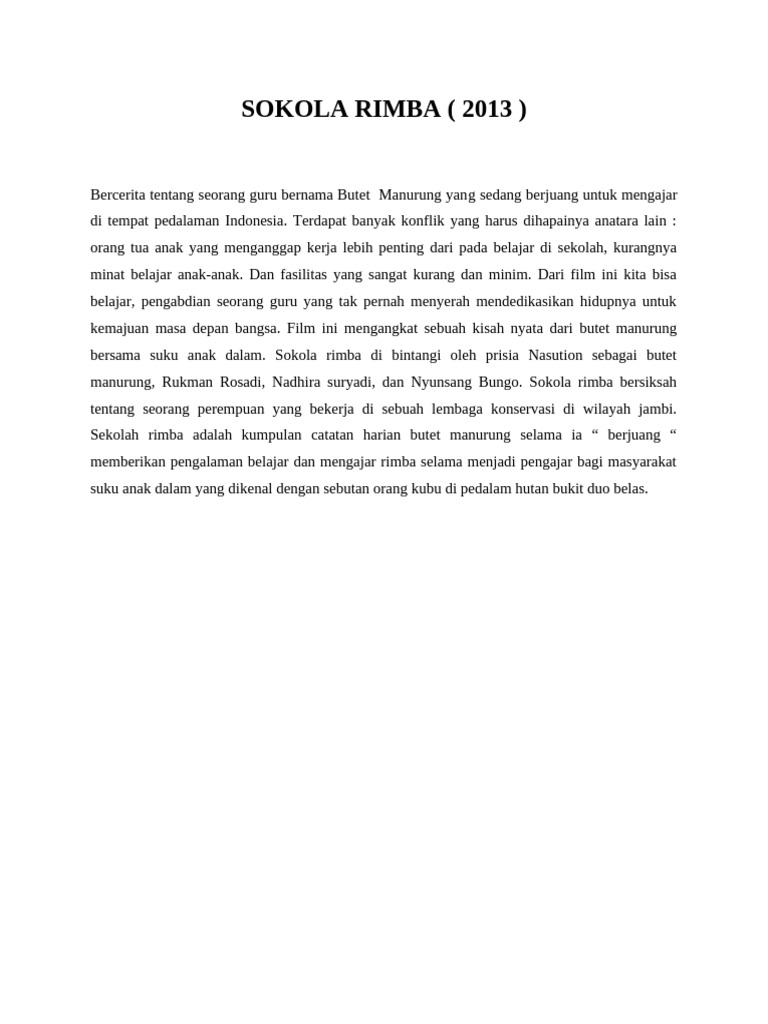 Sokola Rimba | PDF | Ilmu Sosial