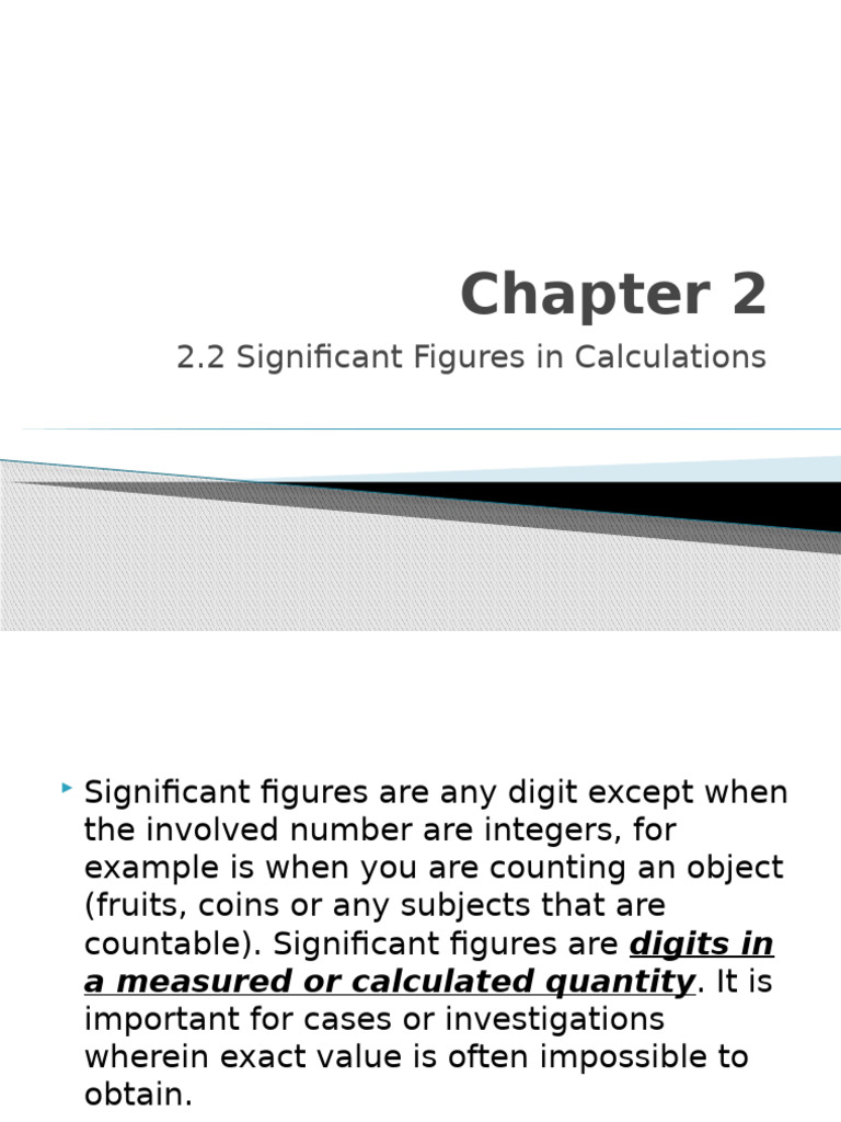Chapter 2.2 Significant Figures | PDF | Career & Growth | Teaching ...