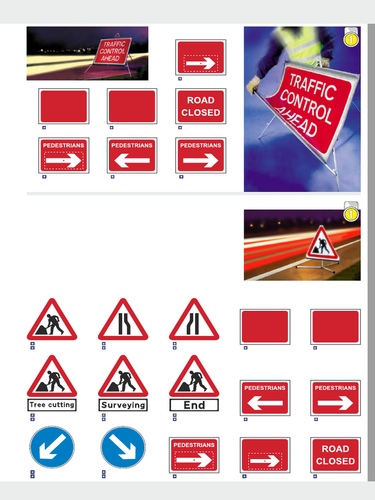 Roll-Up Road Signs for Traffic Control | PDF | Transport | Road Transport