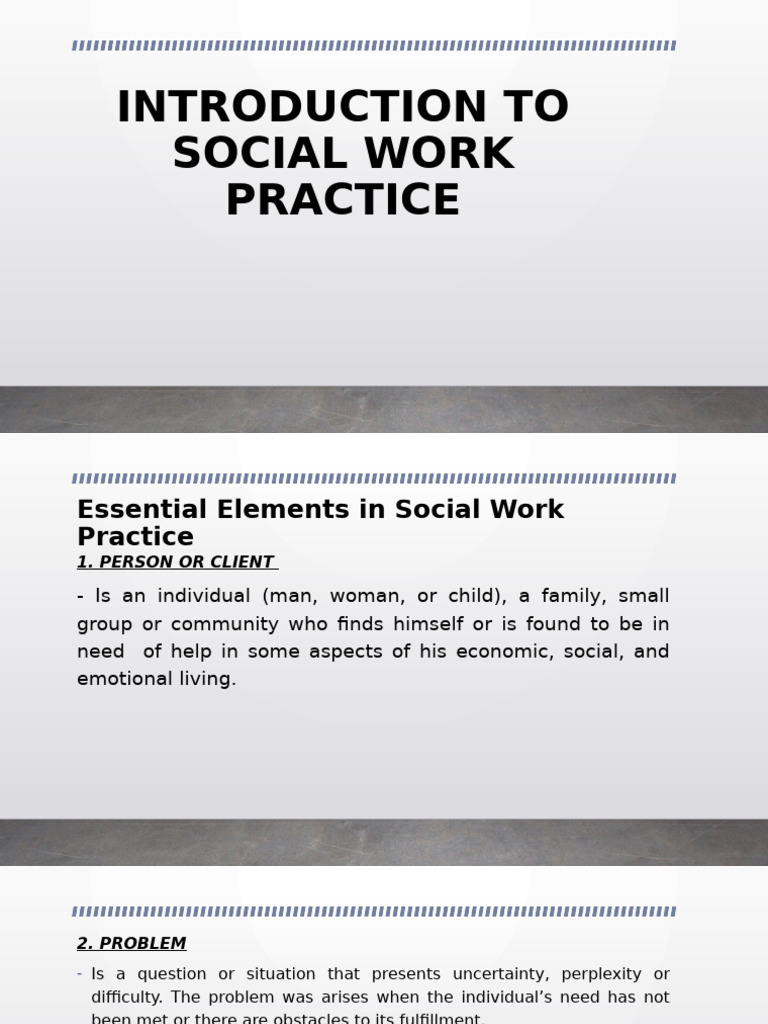 Introduction To Social Work Practice | PDF | Social Work | Stress (Biology)