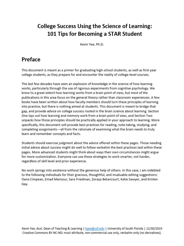 101 Tips Study Skills | PDF | Memory | Learning