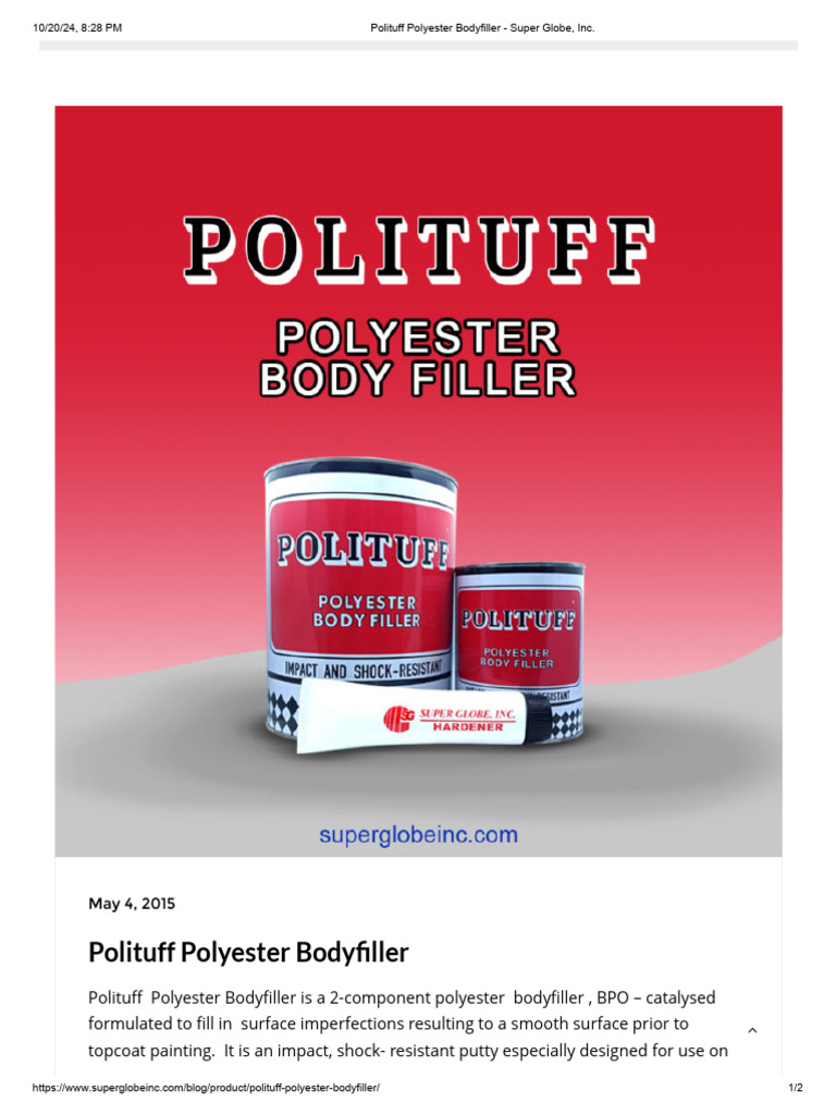 Polituff | PDF | Conservation And Restoration Materials | Industrial ...