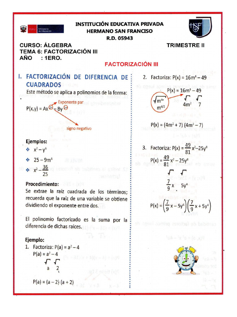 Clase Tema 6 Álgebra | PDF