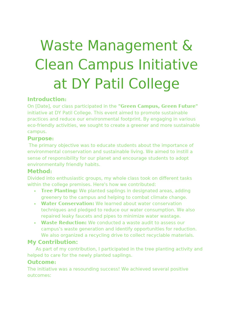 Asmit Clean Campus | PDF