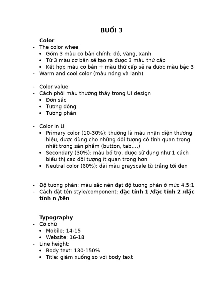 Bài 3 - Color & Typography | PDF