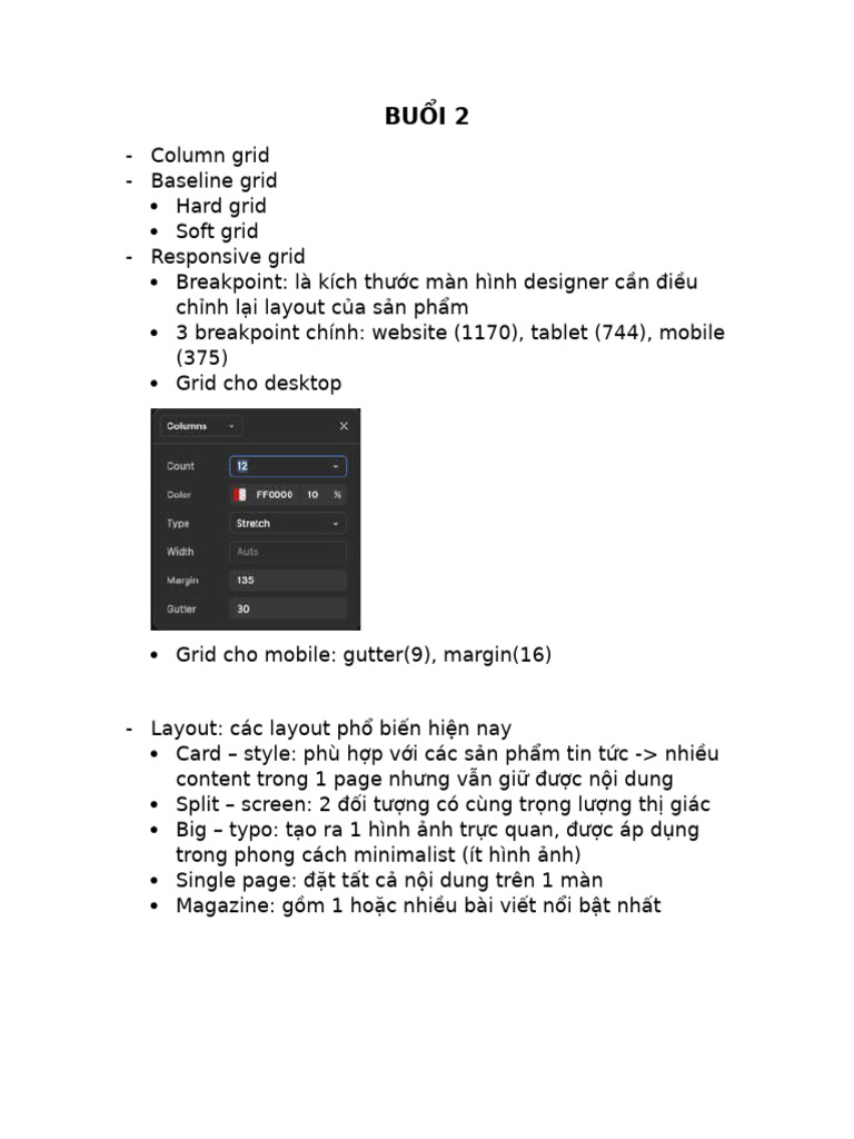 Bài 2 - Grid & Layout | PDF