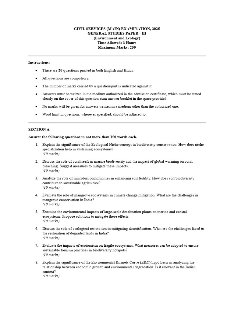 Environment and Ecology (Part 1-6) | PDF | Sustainability | Sustainable ...