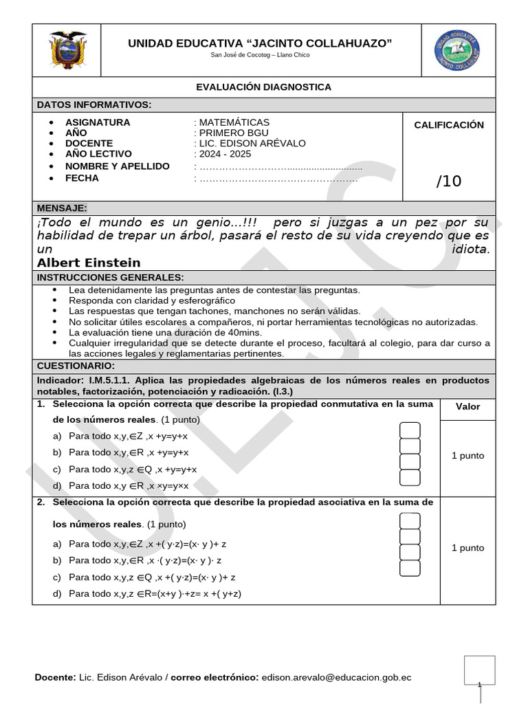 1ero Bgu Matematicas | PDF | Ecuaciones | Matemáticas