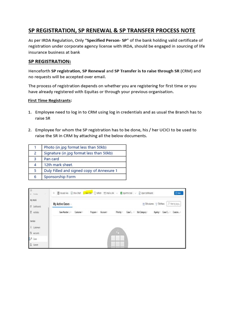 SP Registration Through SR | PDF | Career & Growth | Finance & Money ...