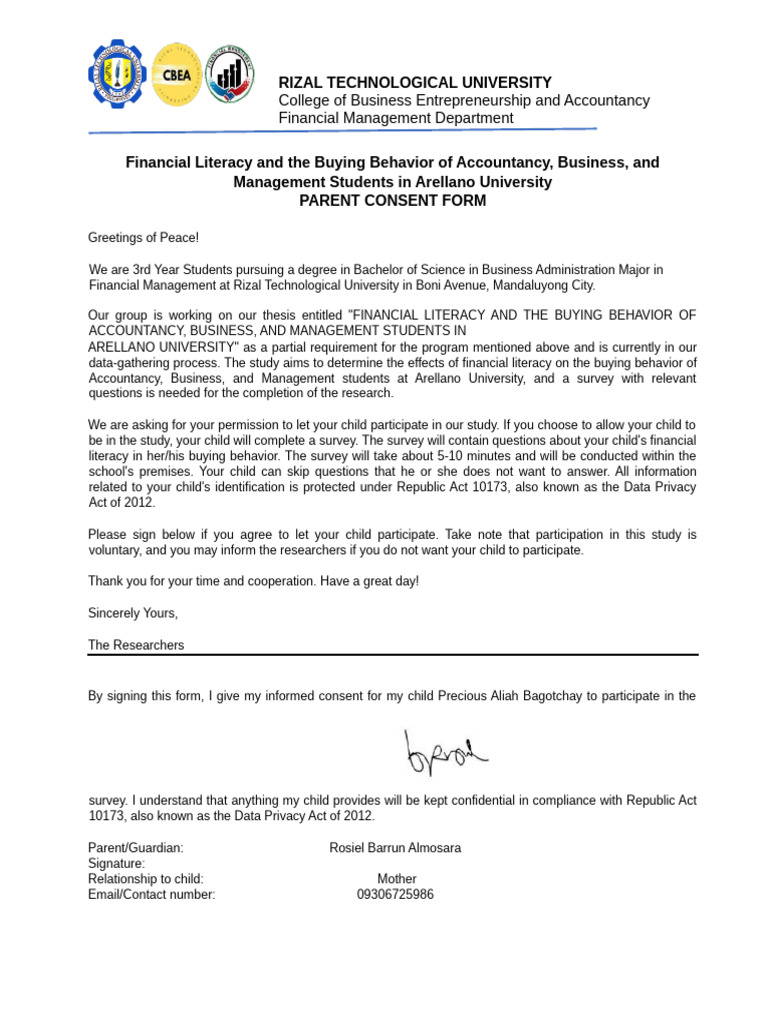 Parent Consent | PDF