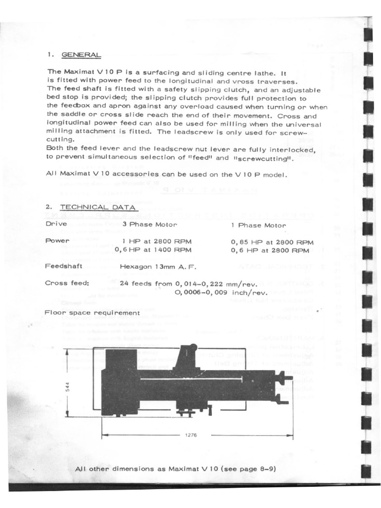 Emco V10 Manual | PDF