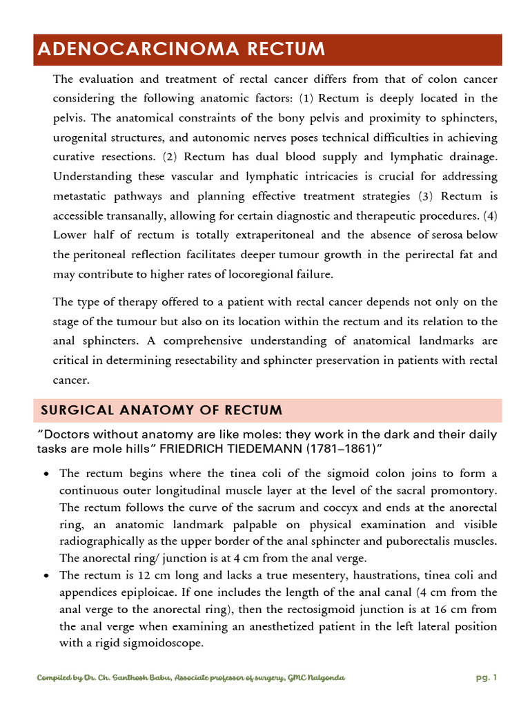 Rectal Cancer | PDF | Rectum | Colorectal Cancer