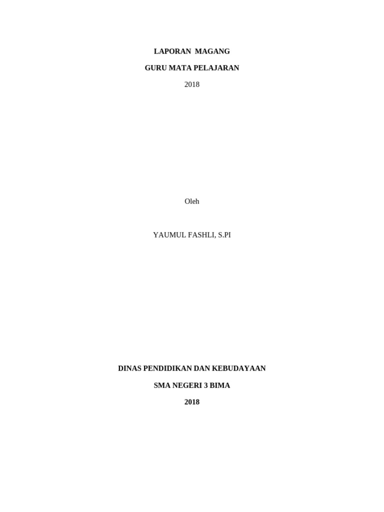 Laporan Magang | PDF