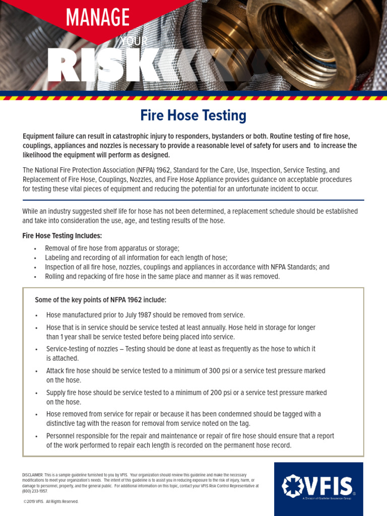 Document 308 Fire-Hose-Testing-VFIS 03770 | PDF | Pump | Safety