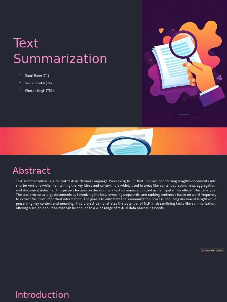 Extractive Text Summarization Tool | PDF | Software | Computer Science