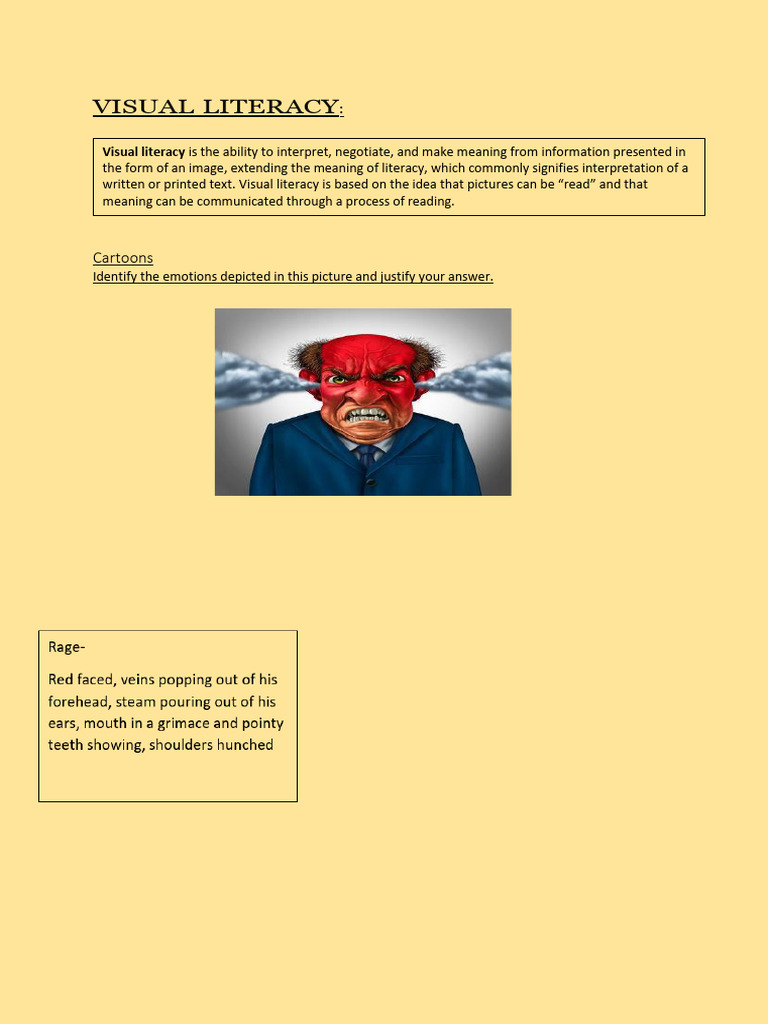 Visual Literacy CARTOONS | PDF | Cartoon | Gesture