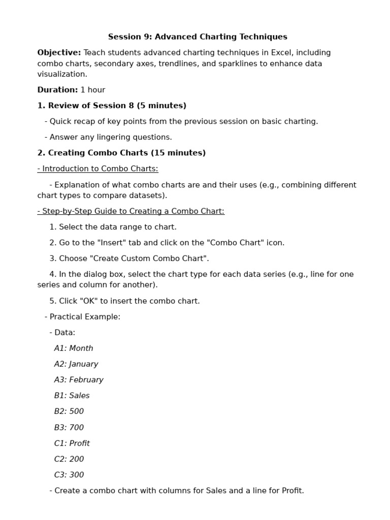 Session 9 Advanced Charting Techniques Pdf Computers