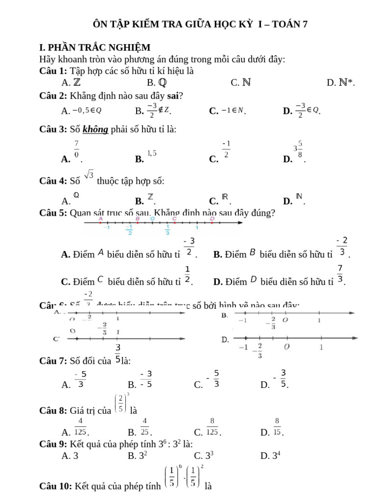 De Cuong On Thi Giua Ki 1 Năm 2024-2025 | PDF
