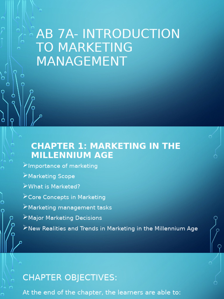 CHAPTER 1 - AB 7a | PDF | Marketing | Market (Economics)