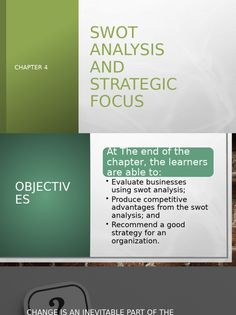 Chapter 4 - Ab7a (Autosaved) | PDF | Swot Analysis | Business