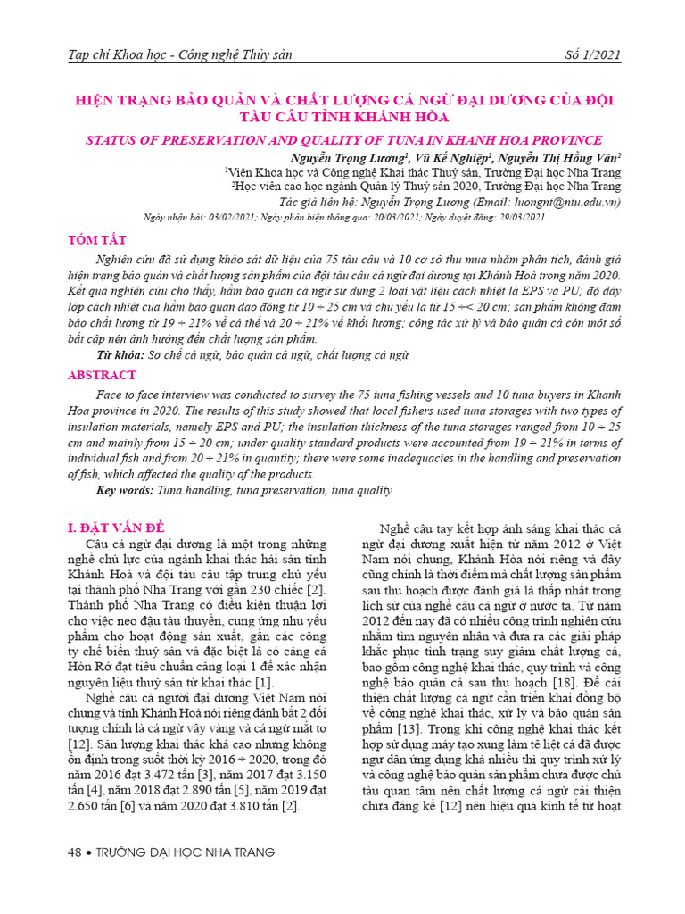 KHCN-TS So 01-2021 - Nguyen Trong Luong | PDF