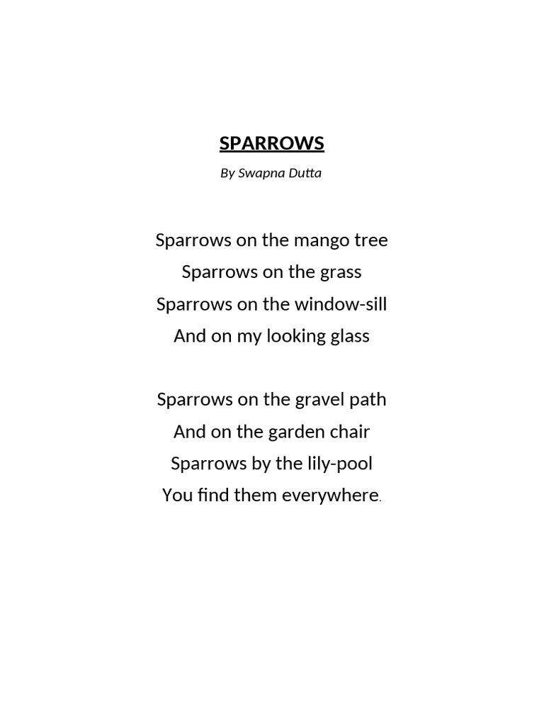 Sparrows | PDF | Home & Garden