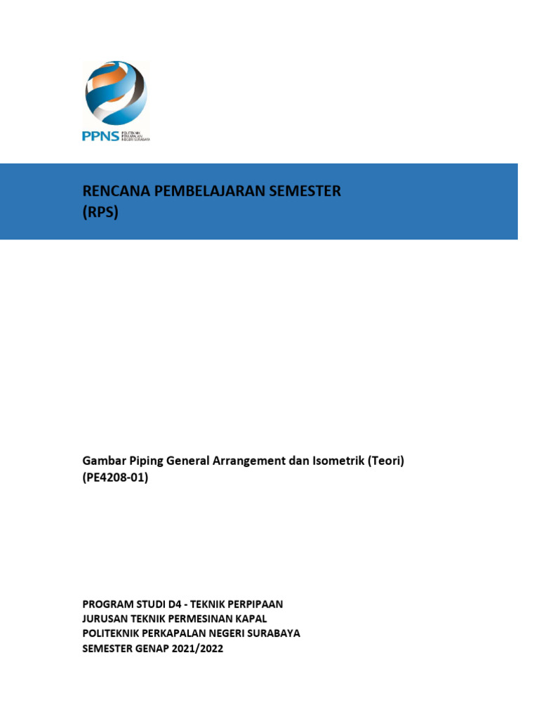 RPS Gambar General Piping Arrangement (Teori) | PDF