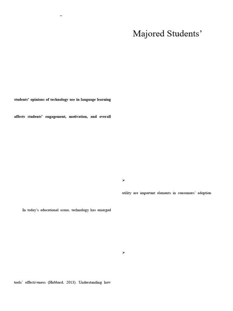 Investigating EFL English-Majored Students' Perceptions Towards The Use ...