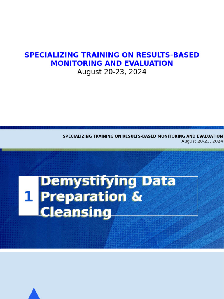 (MODULE 1) Demystifying Data Preparation and Cleansing | PDF | Data ...