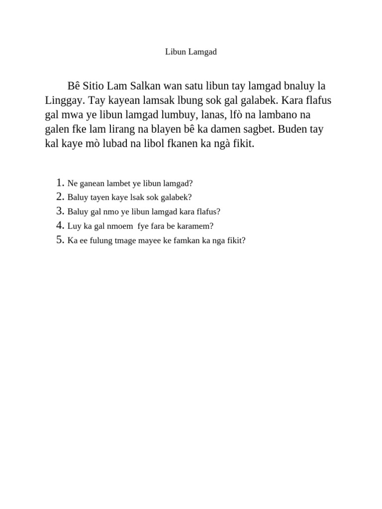 Libun Lamgad | PDF