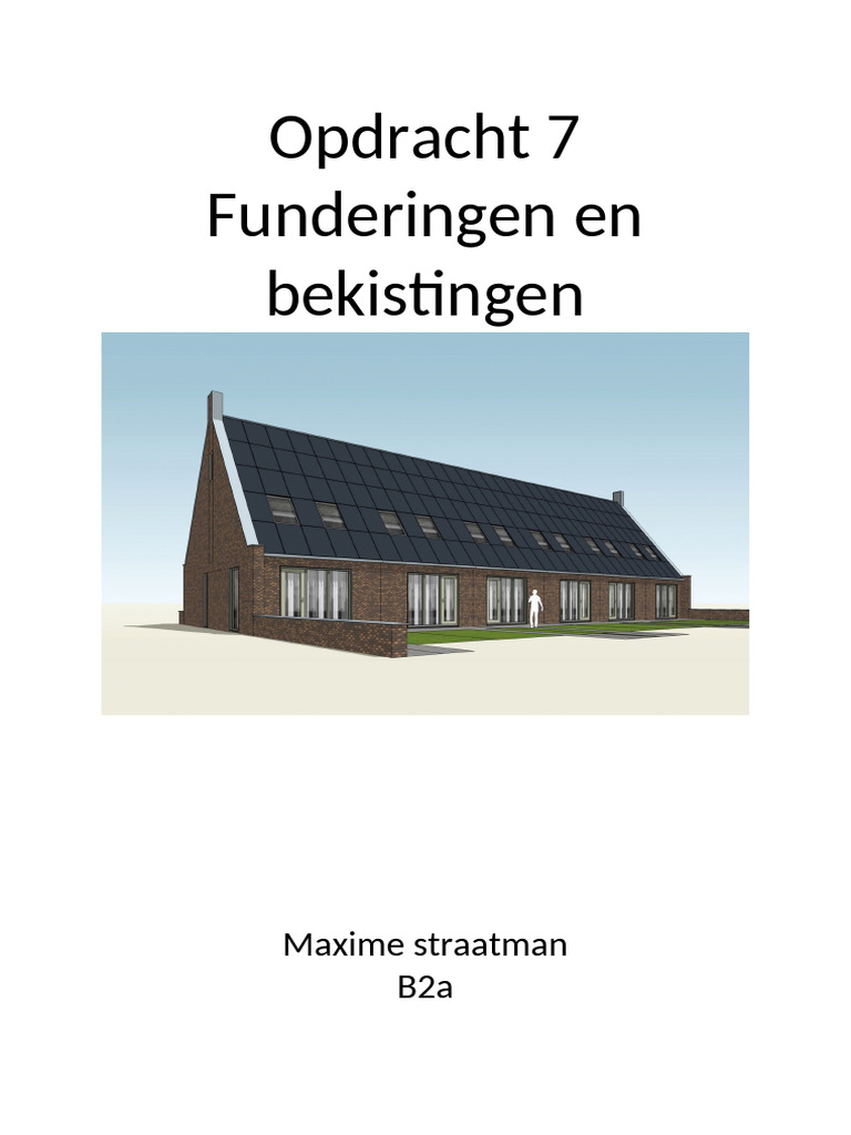 Opdracht 7 Fundering en Bekisting | PDF