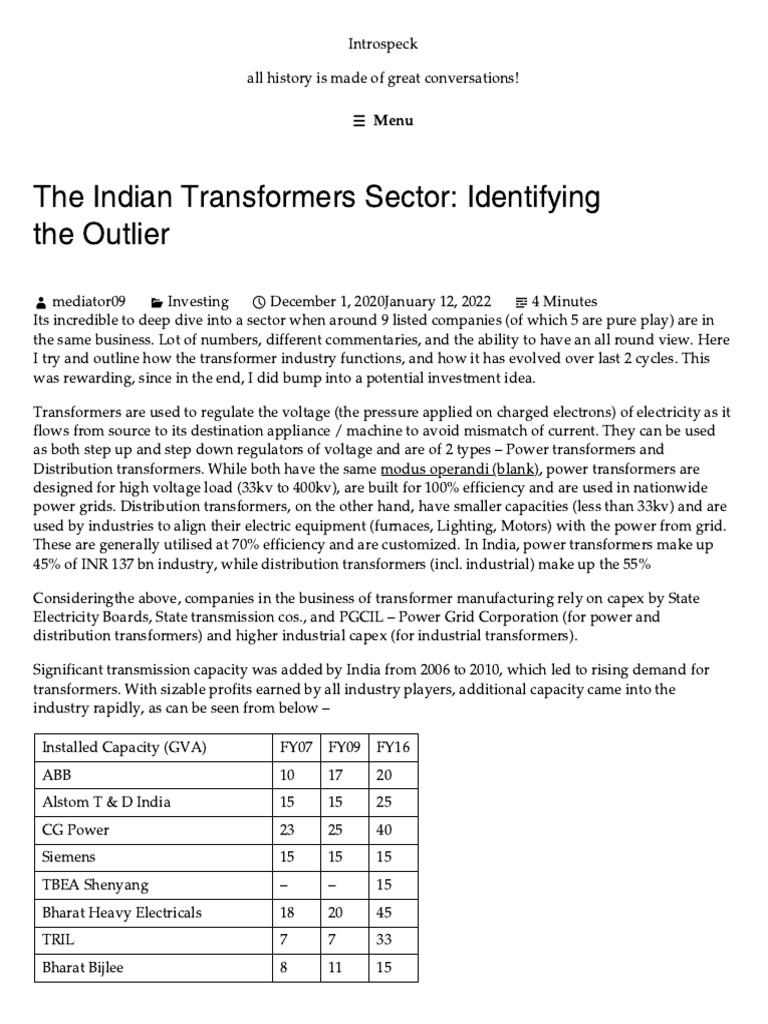 Transformer Industry Insights | PDF | Electrical Grid | Transformer