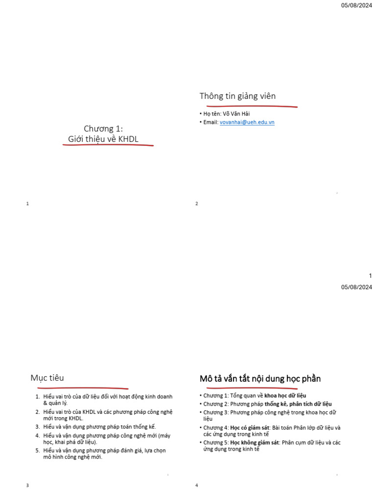 1.1 Gioi Thieu Mon Học DS | PDF