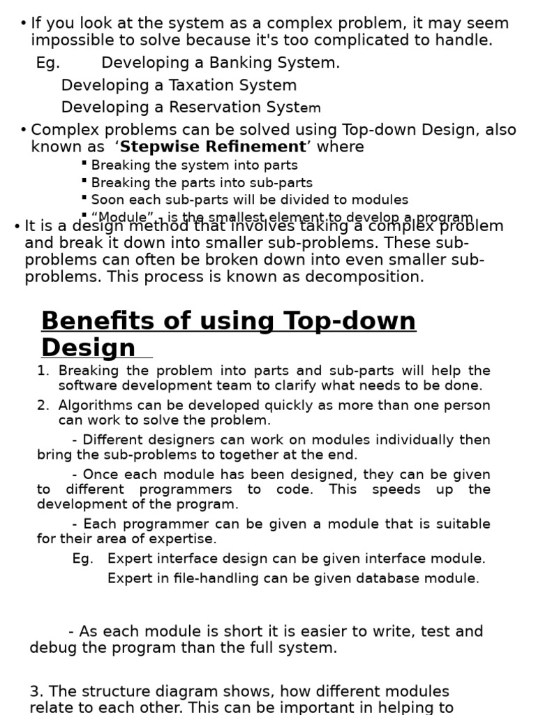 Top Down Design Continued | PDF Top Down Design Continued | PDF