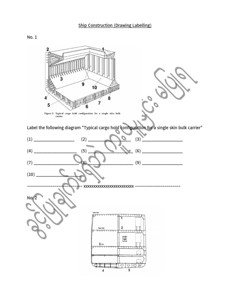 2 Ship Construction Drawing Labelling | PDF | Naval Ships | Naval Warfare