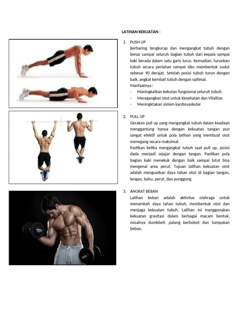 Latihan Kekuatan dan Daya Tahan Tubuh | PDF | Pengembangan Diri